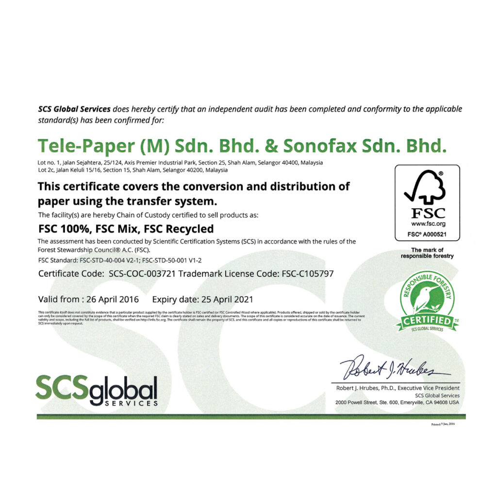 Certificates - Telepaper