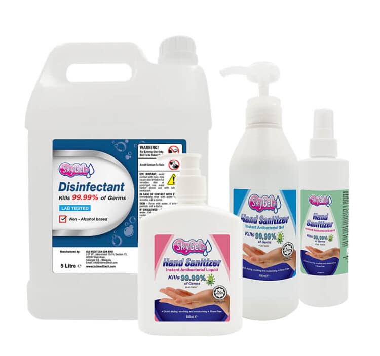 Sky Gel and Liquid Instand Hand Sanitizer l min.70% alcohol - Telepaper