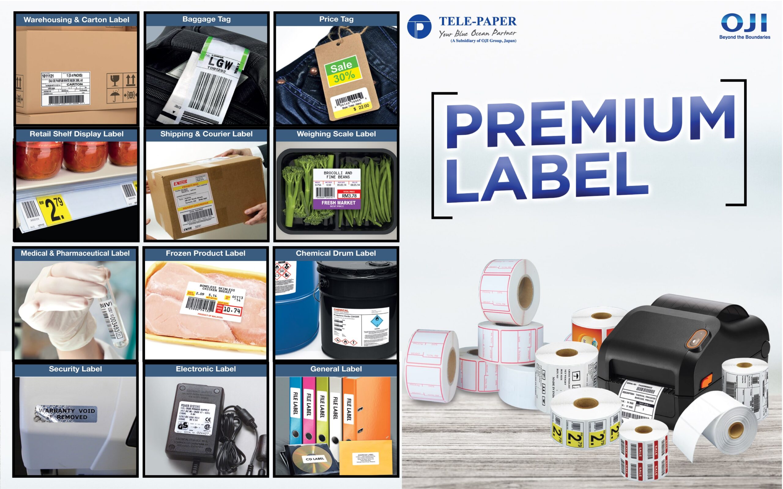 Tele-Paper manufacture and export direct and thermal transfer label