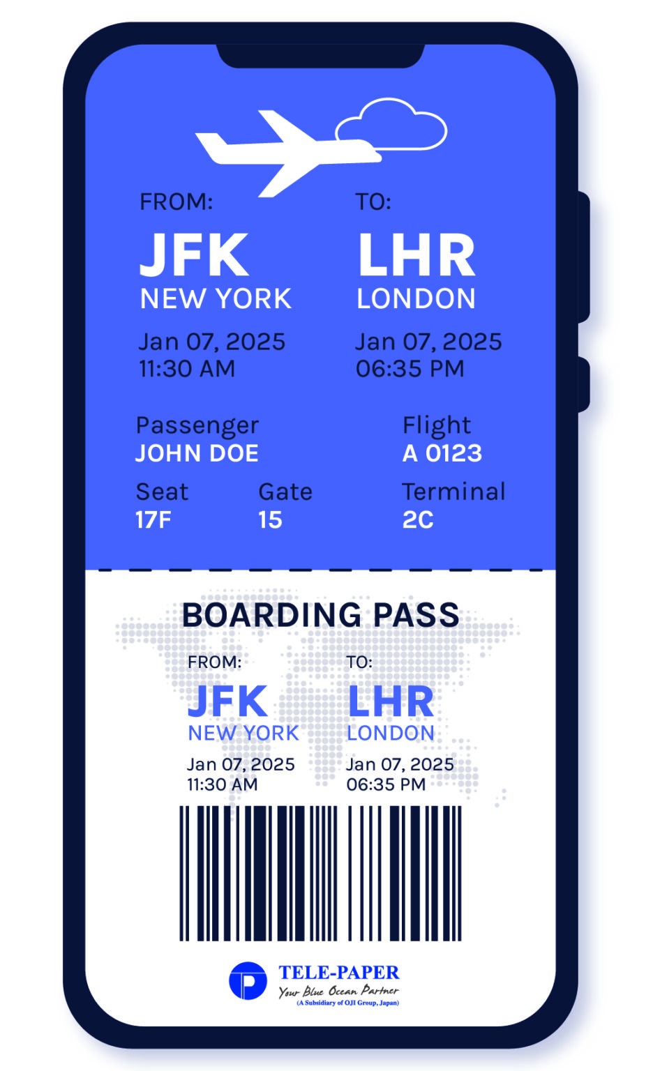 Boarding passes type. We manufacture and export globally