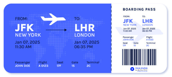 Boarding passes type. We manufacture and export globally
