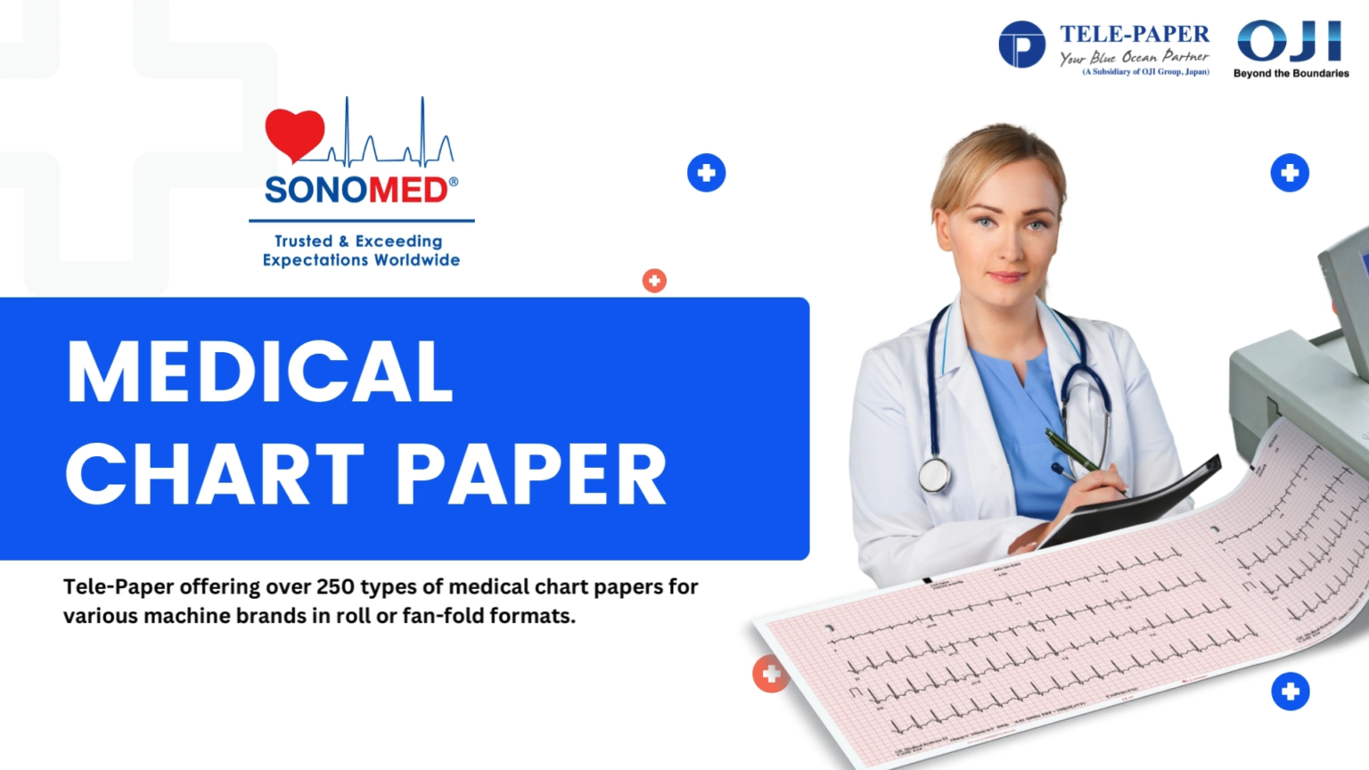 Telepaper manufacture & export ECG, CTG, & EEG chart paper.