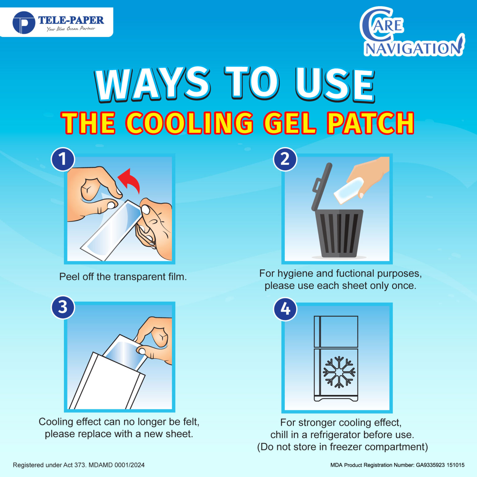 Care Navigation Cooling Gel Patch - Telepaper